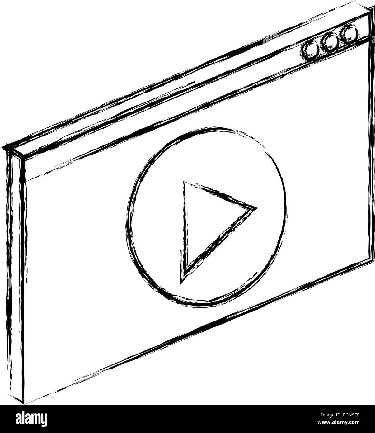 Youtube icon vector vectors Black and White Stock Photos & Images - Alamy