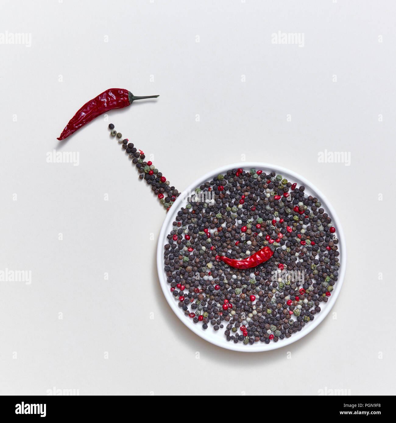 Abstract geometric decorative pattern of species various kinds of peper ...