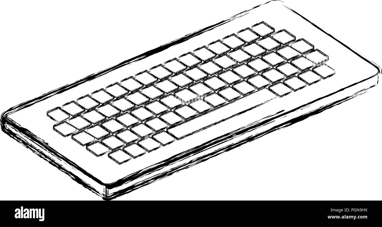 computer keyboard isolated icon vector illustration design Stock Vector ...
