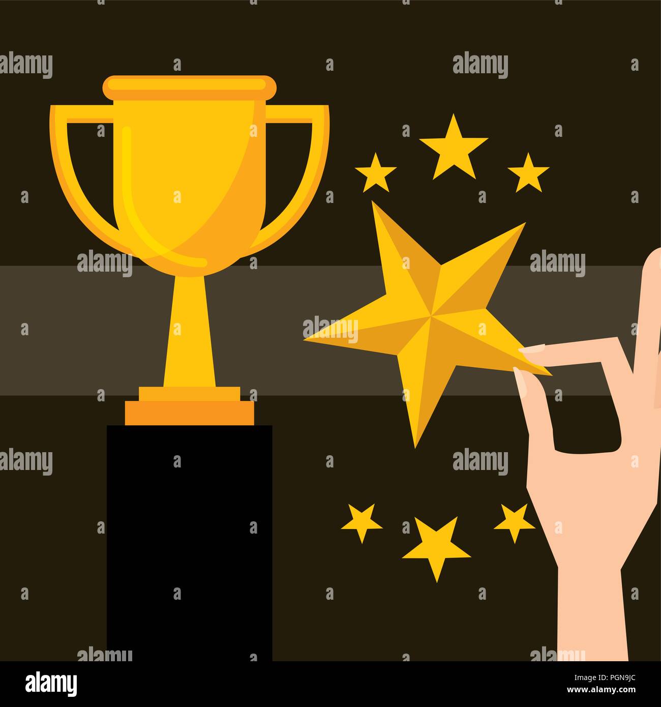 Holding awards Stock Vector Images - Alamy