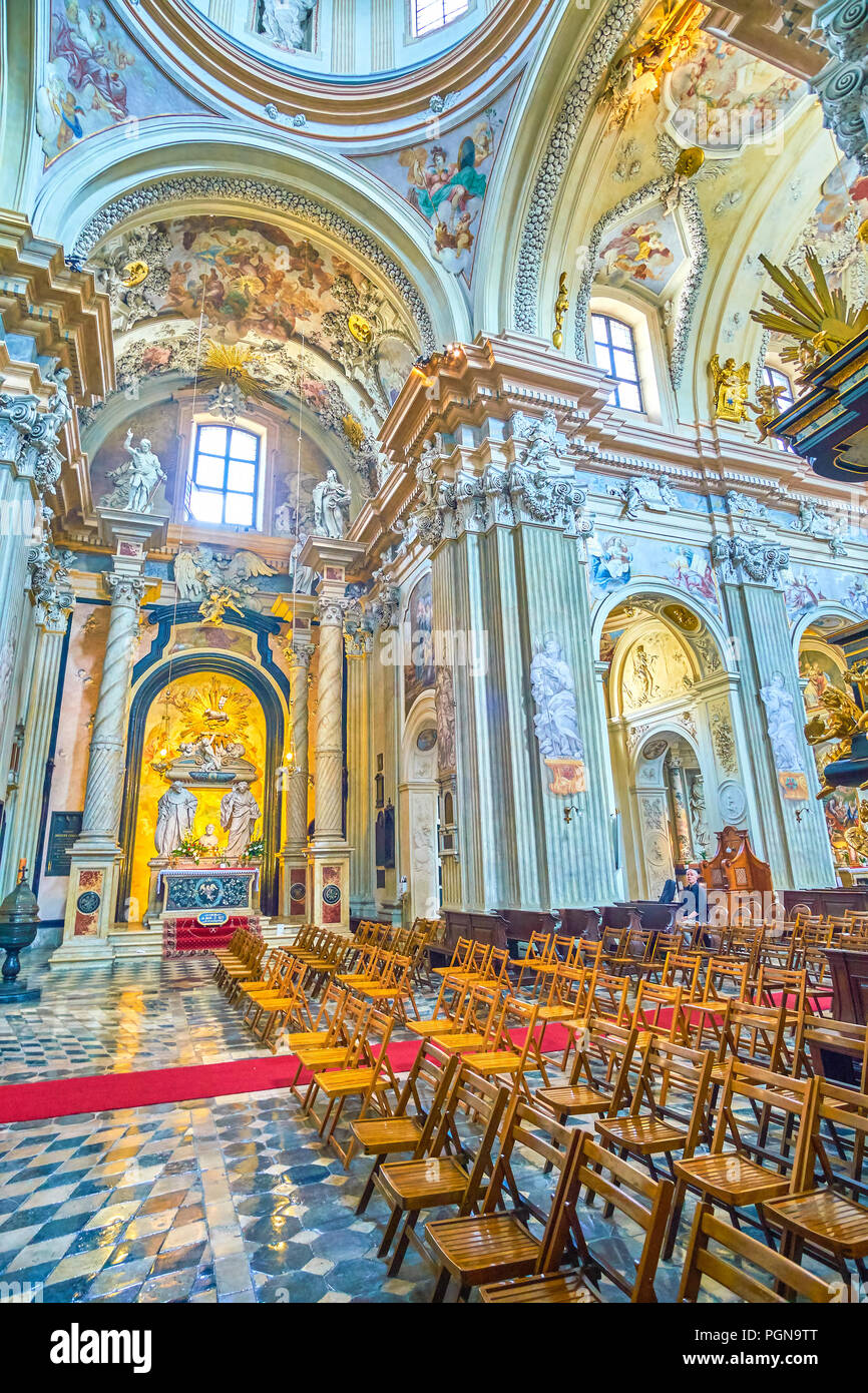 KRAKOW, POLAND - JUNE 11, 2018: The St Anna Church is one of the most ...