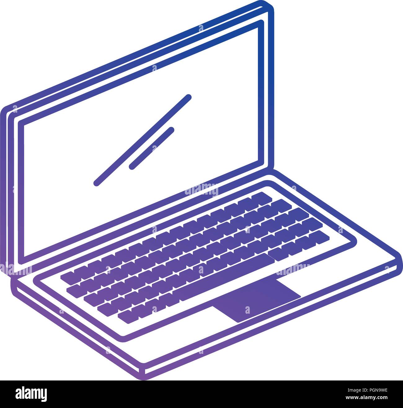 laptop computer isolated icon vector illustration design Stock Vector ...