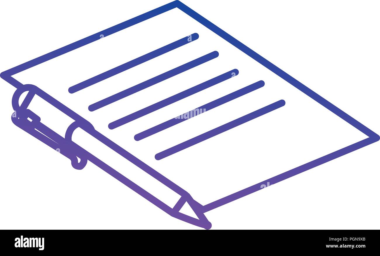 document paper with pen vector illustration design Stock Vector Image ...