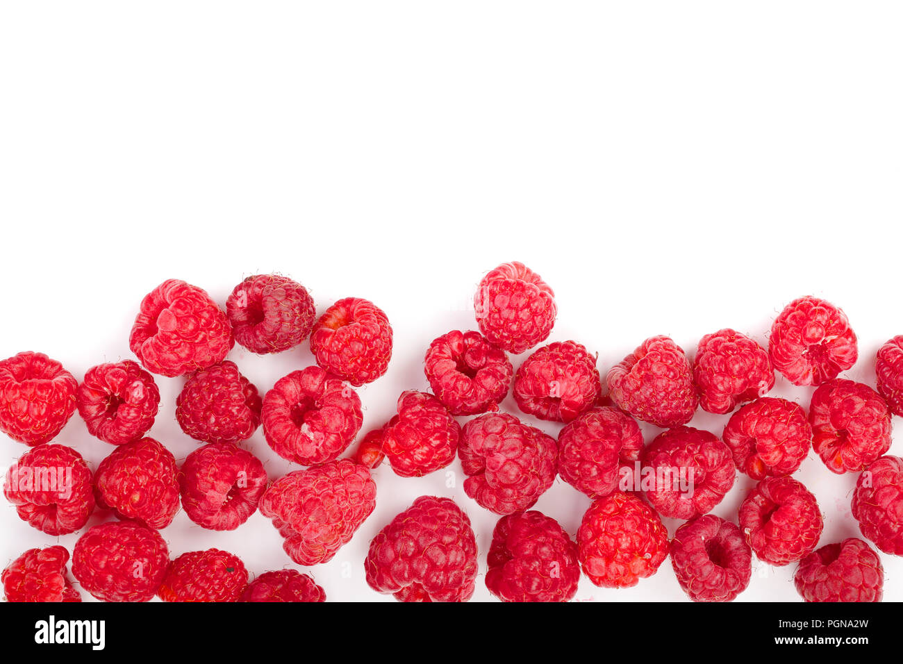 raspberries isolated on white background with copy space for your text ...
