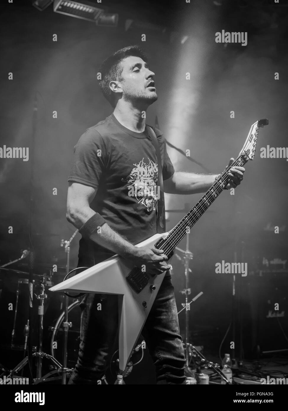 Bergamo, Italy - August 26, 2018: Italian Melodic Death Metal band ...