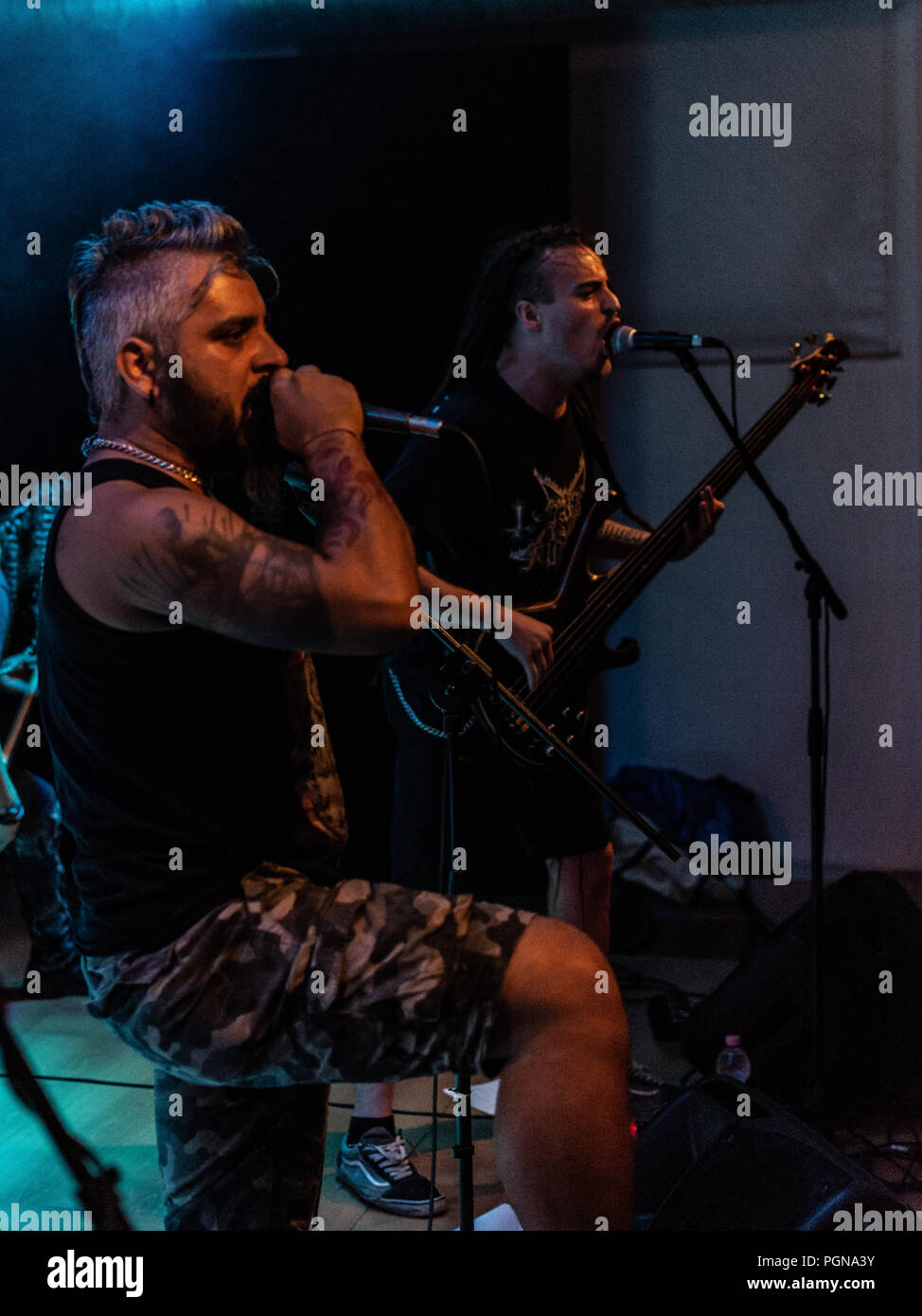 Bergamo, Italy - August 26, 2018: Italian Melodic Death Metal band ...