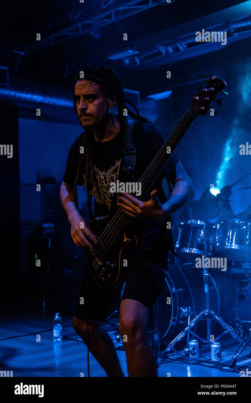 Bergamo, Italy - August 26, 2018: Italian Melodic Death Metal band ...