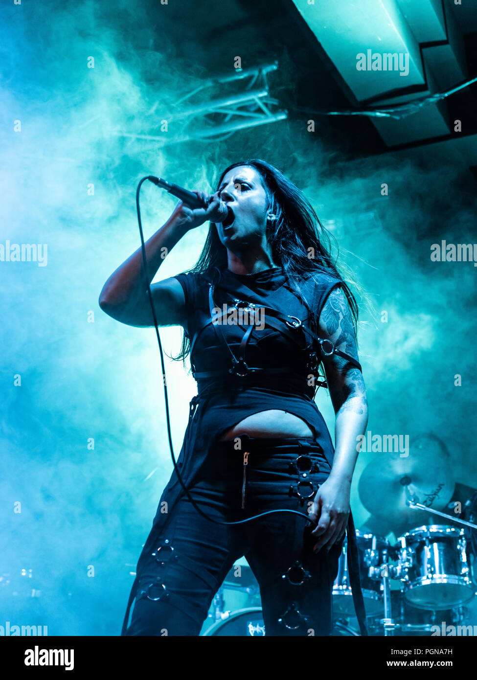 Bergamo, Italy - August 26, 2018: Italian Death Metal band Mechanical ...