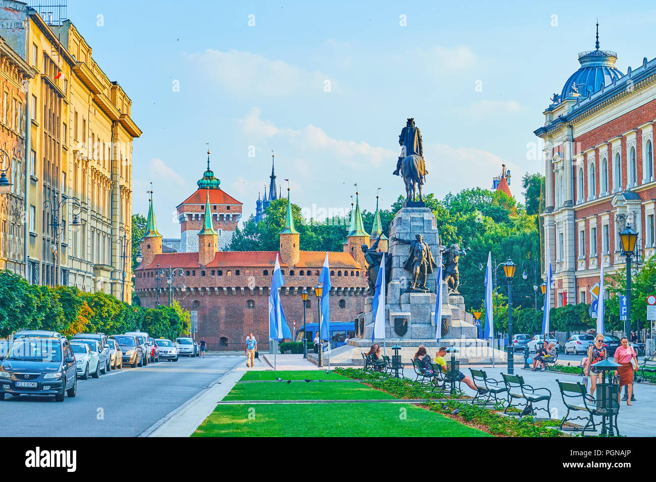 KRAKOW, POLAND - JUNE 11, 2018: The view on the monument, dedicated to ...