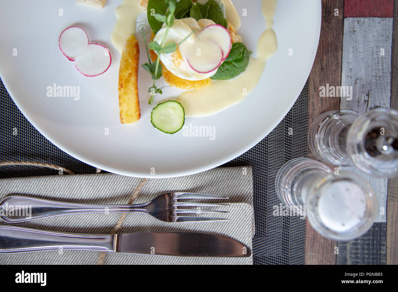 Healthy breakfast food. Delicious benedict for real gourmet ...