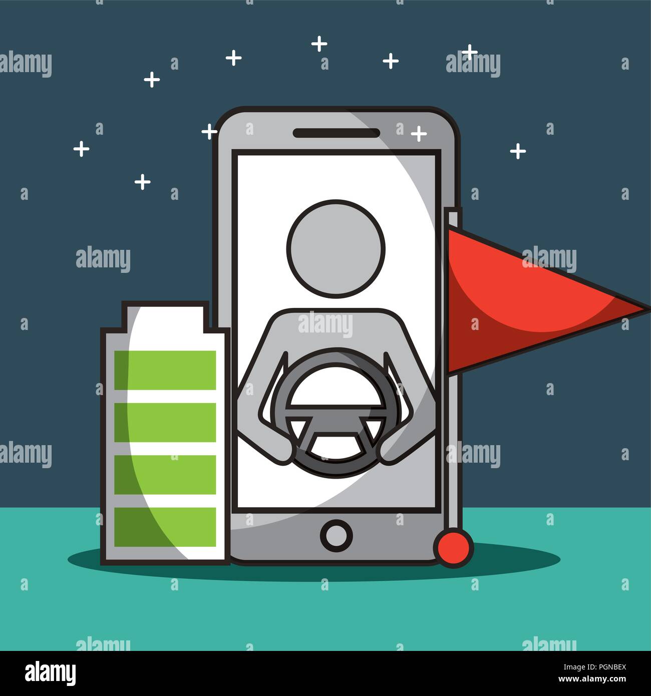 autonomous car concept Stock Vector Image & Art - Alamy