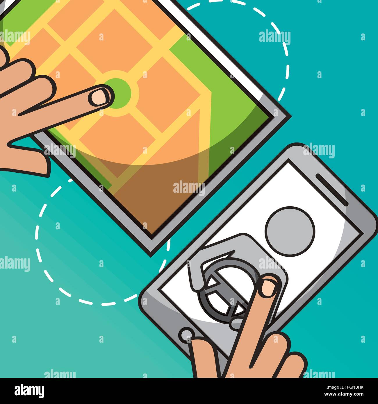 Autopilot concept self driving Stock Vector Images - Alamy