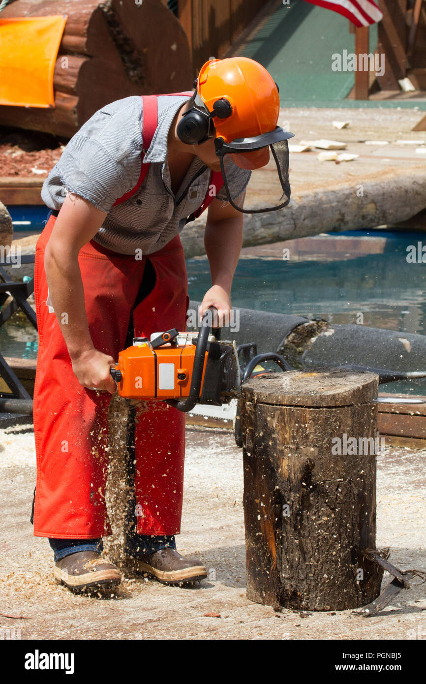 Through and through sawing hi-res stock photography and images - Alamy