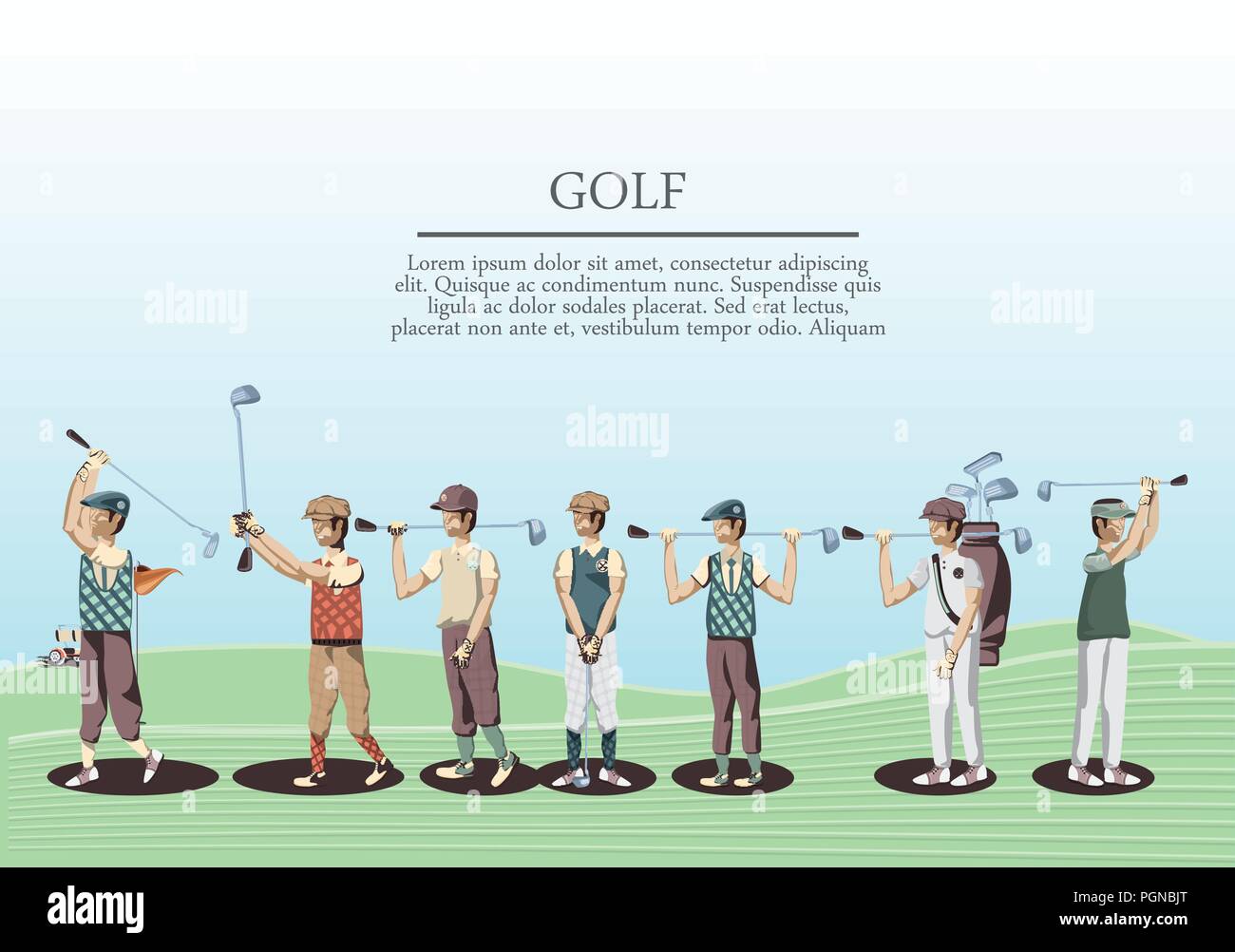 Tournament players course Stock Vector Images - Alamy