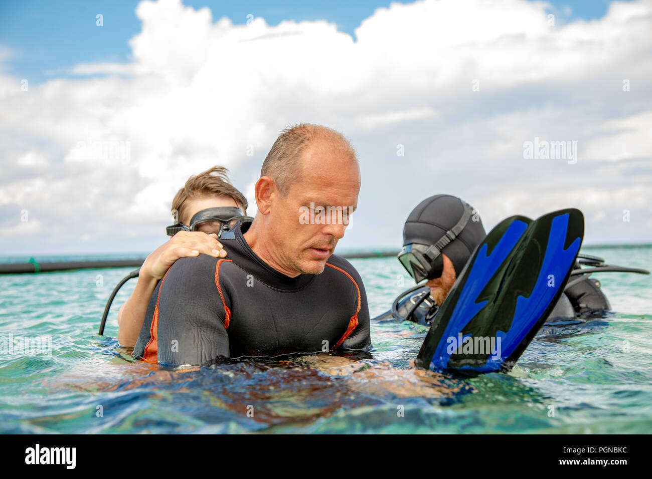 Scuba diving underwater with a car hi-res stock photography and images ...