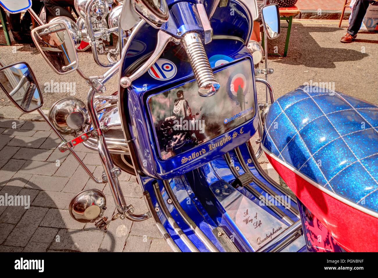 Brighton, United Kingdom - August 25, 2018: Footwell detail of Mod ...