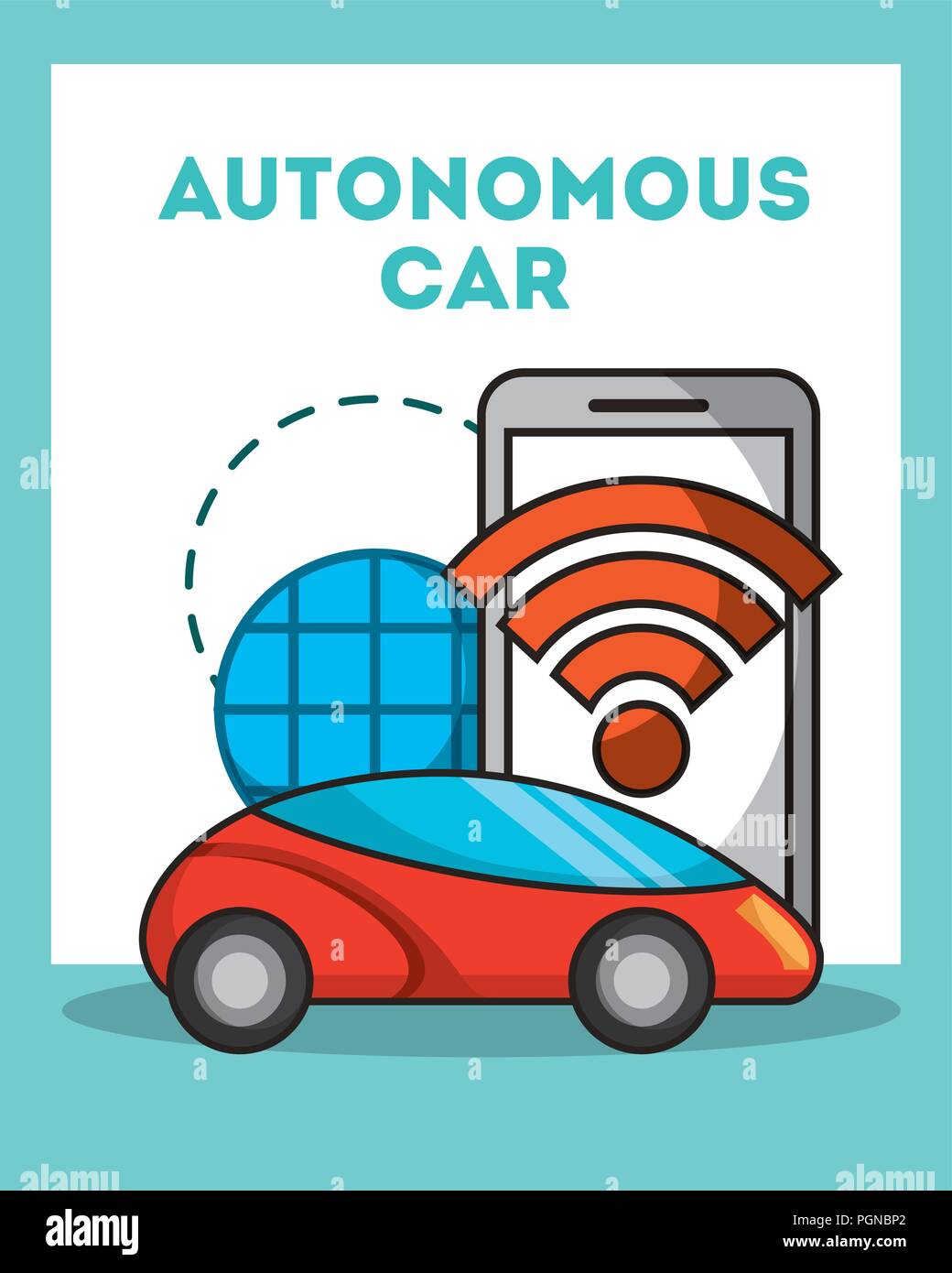 autonomous car concept Stock Vector Image & Art - Alamy