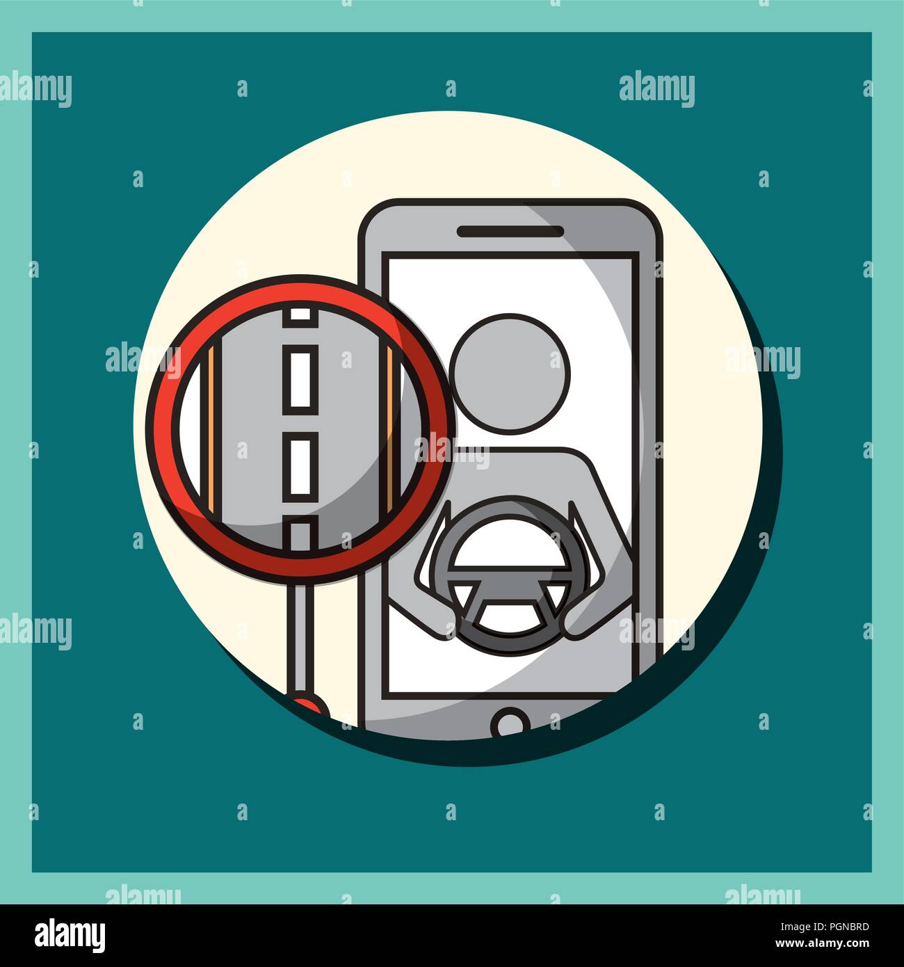 autonomous car concept Stock Vector Image & Art - Alamy