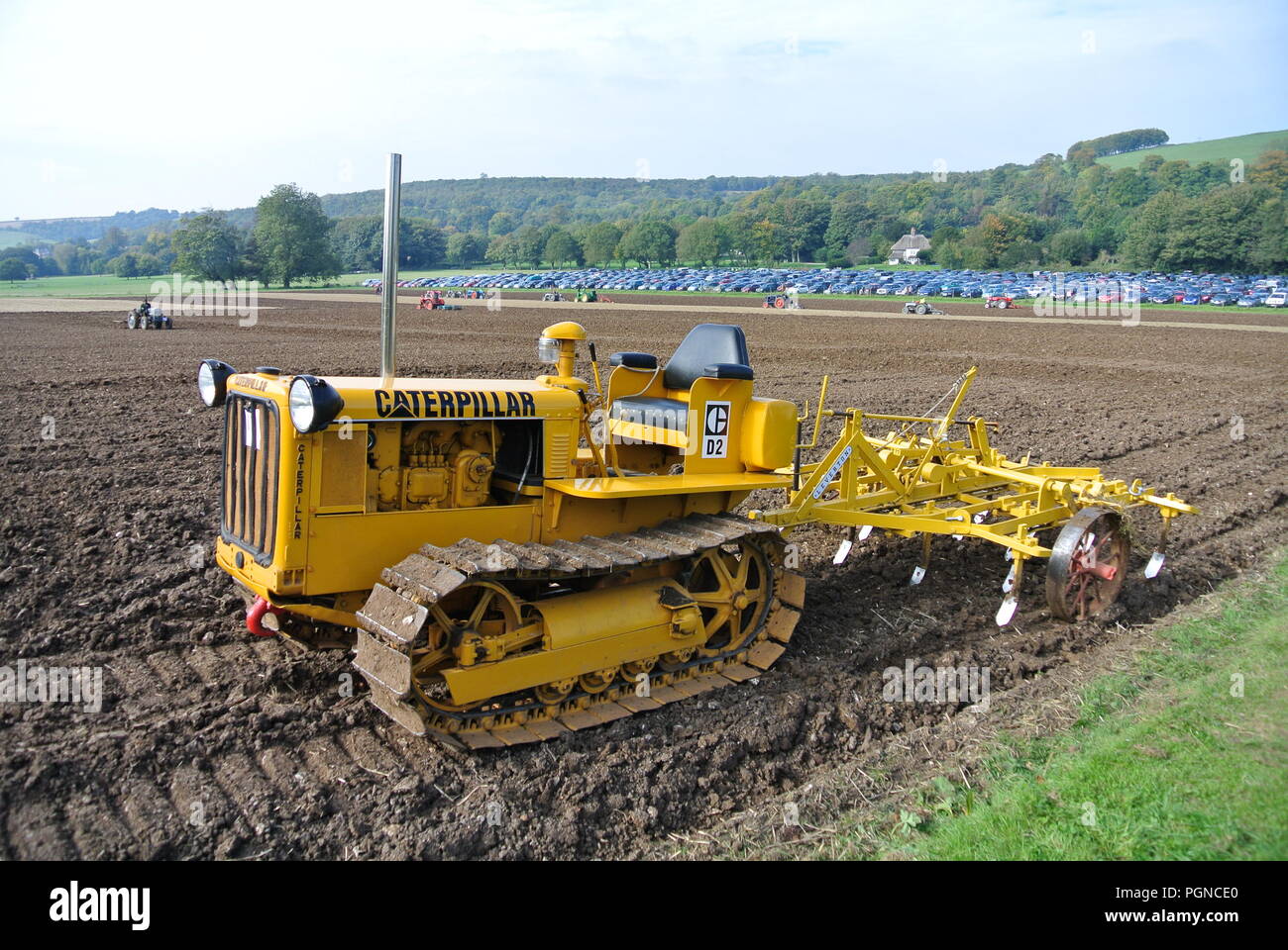 a Caterpillar D2 vintage agricultural tractor on display at Weald and ...