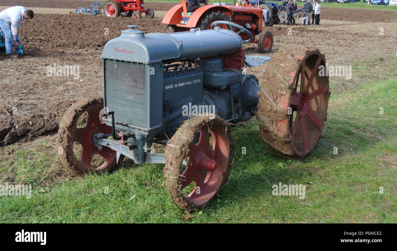 a grey vintage Fordson Tractor, made in Free Irish State, at Weald and ...