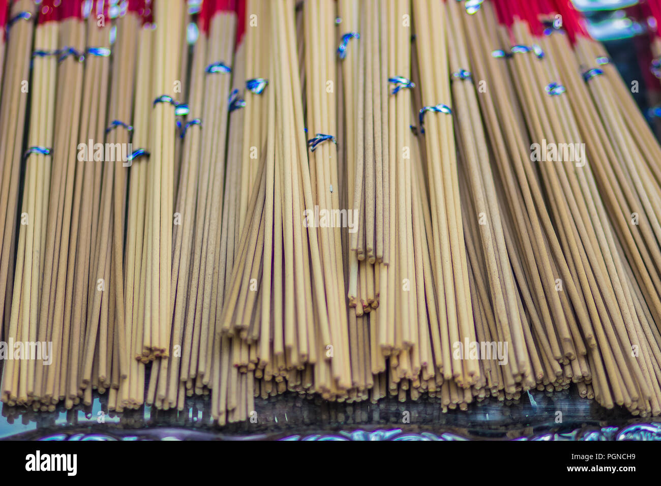Group of incense sticks prepared for made worship in the temple Stock ...