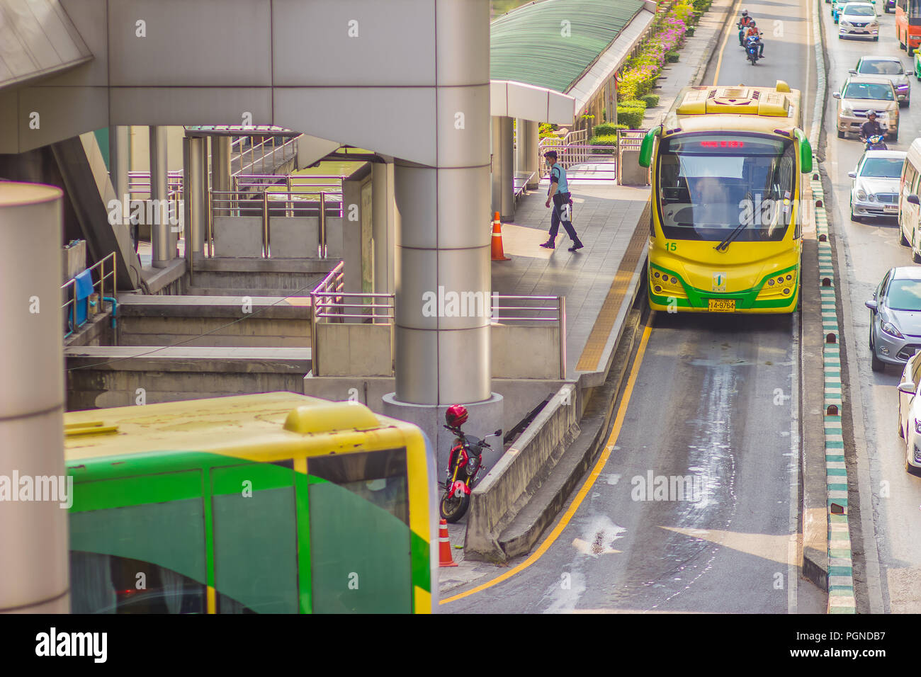 Bangkok, Thailand - February 21, 2017: View of The Bangkok BRT, bus ...
