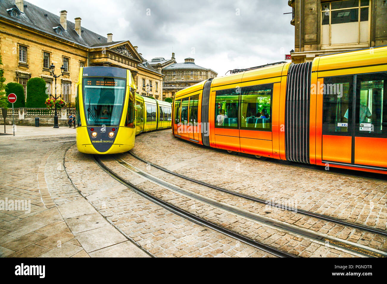 Modern metro trams in hi-res stock photography and images - Alamy