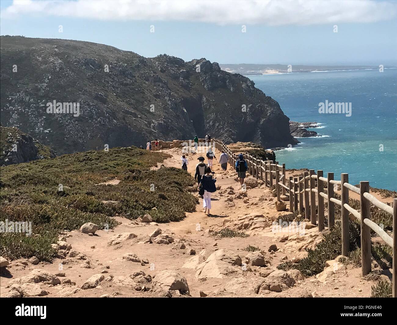 Promontory cliff on the sea of Cabo da Roca in Portugal Stock Photo - Alamy