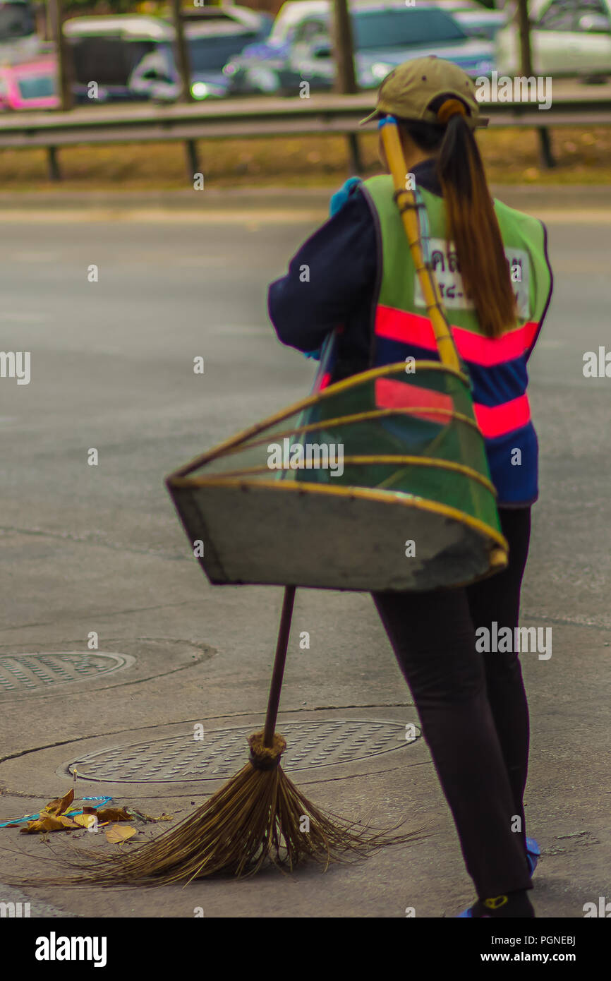 Employee Sweeping Street High Resolution Stock Photography and Images ...