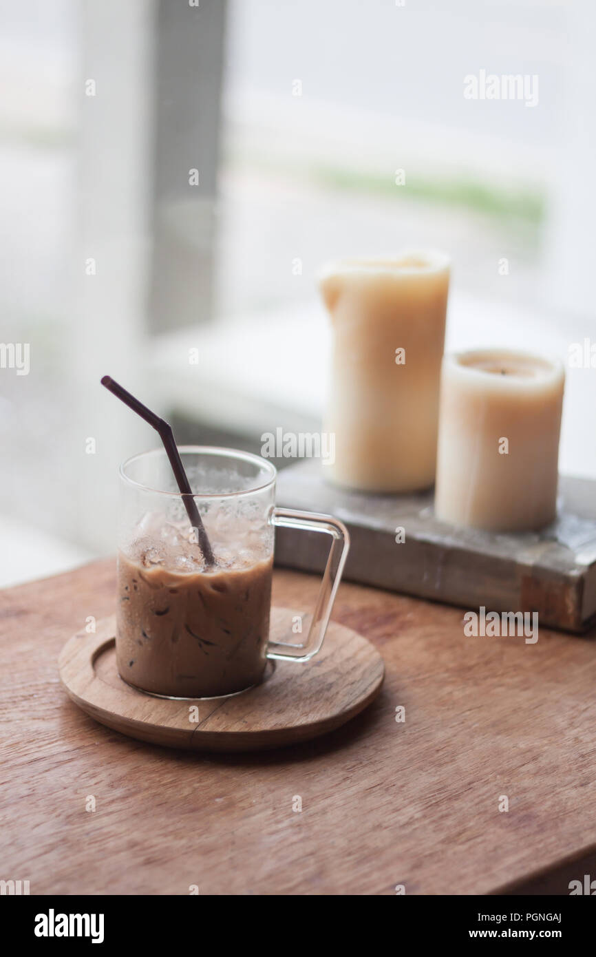 Iced coffee in coffee shop, stock photo Stock Photo - Alamy