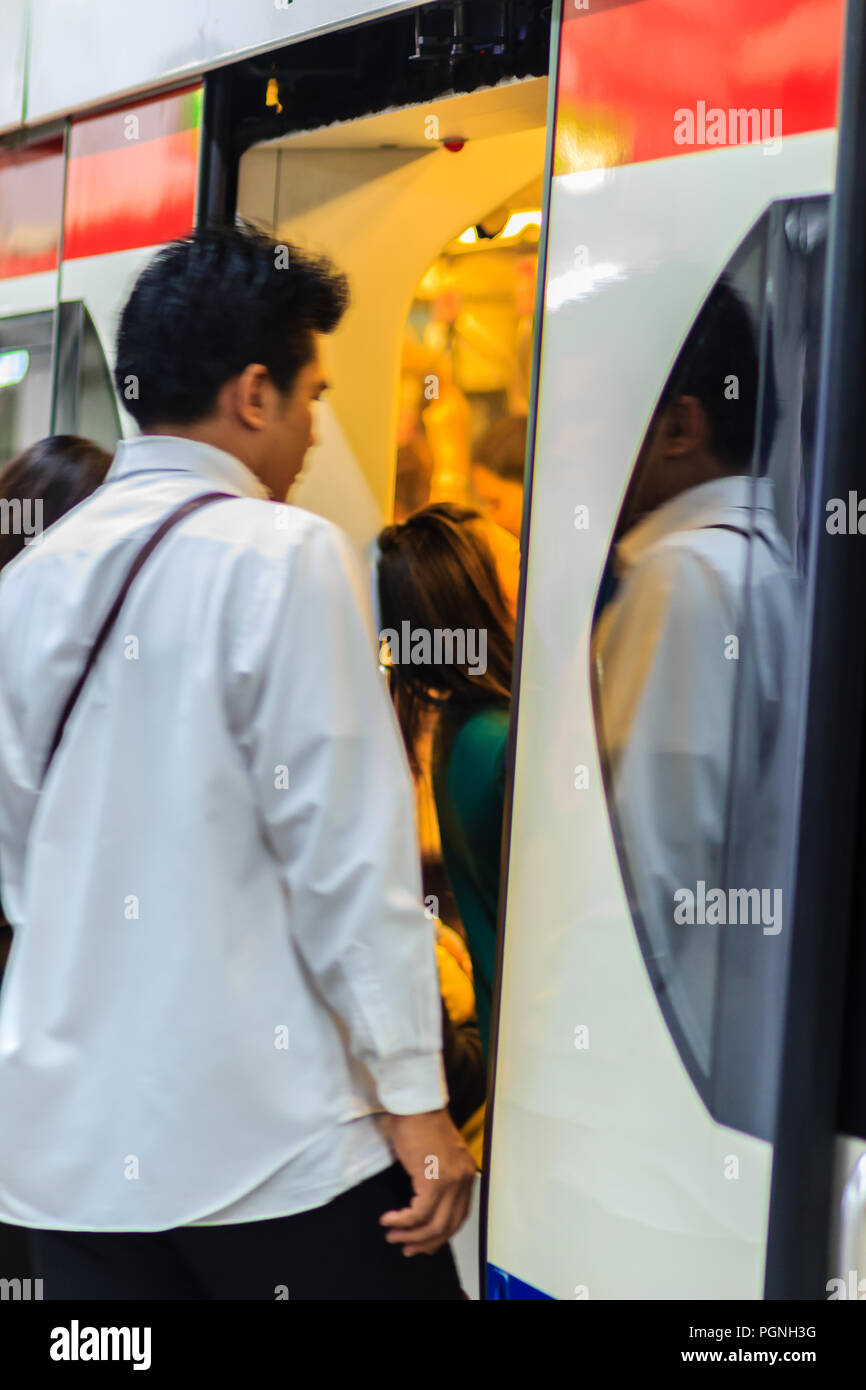 Train door opens hi-res stock photography and images - Alamy