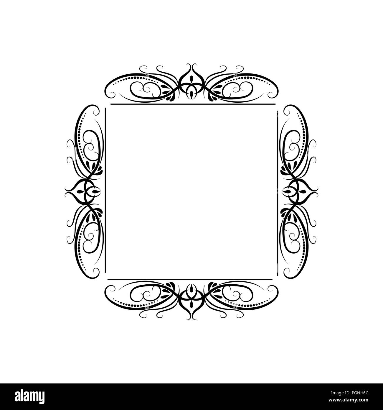 Vintage vector swirl frame set Stock Vector Image & Art - Alamy