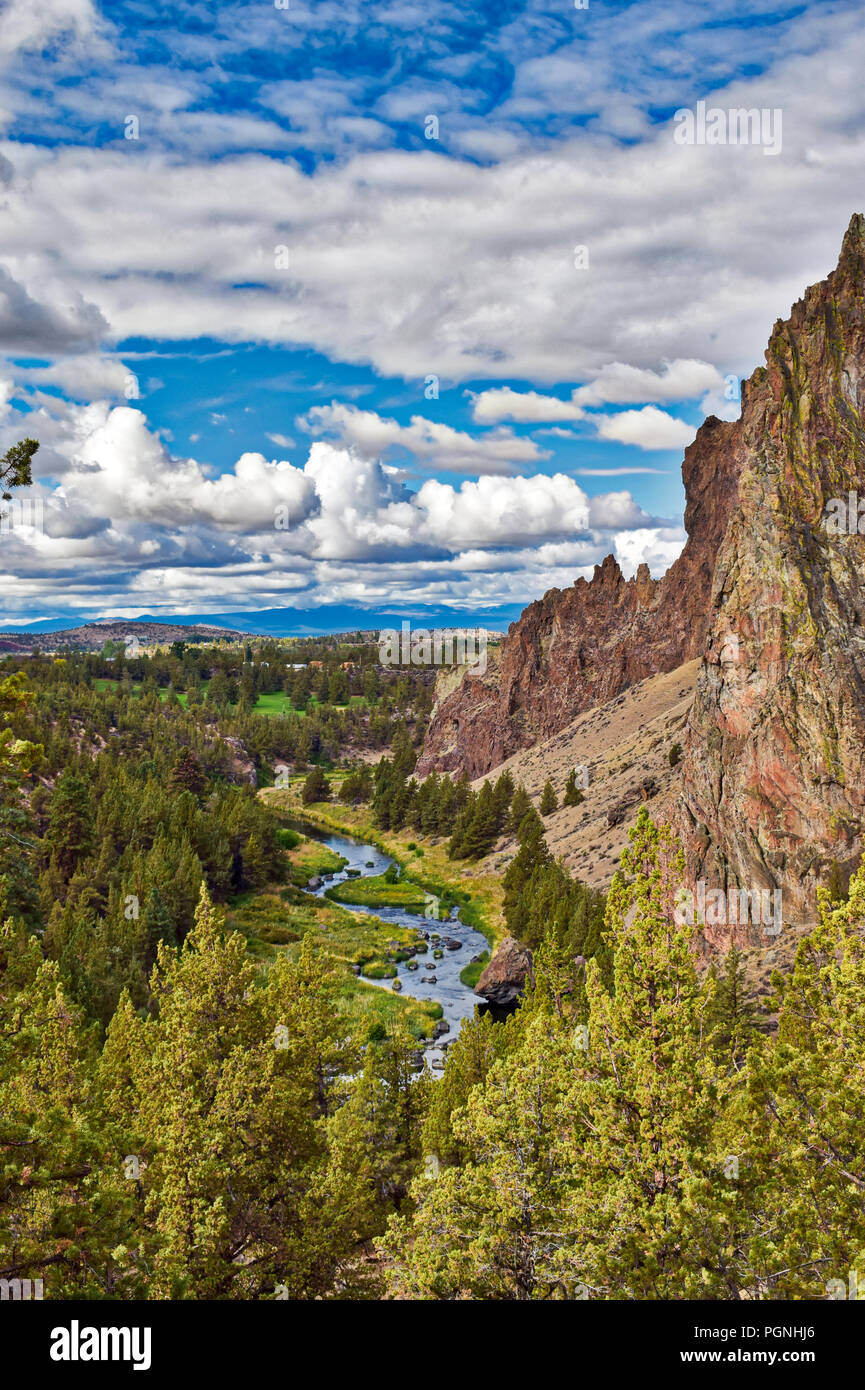 High Desert Landscape at Smith Rock State Park in Oregon Stock Photo ...