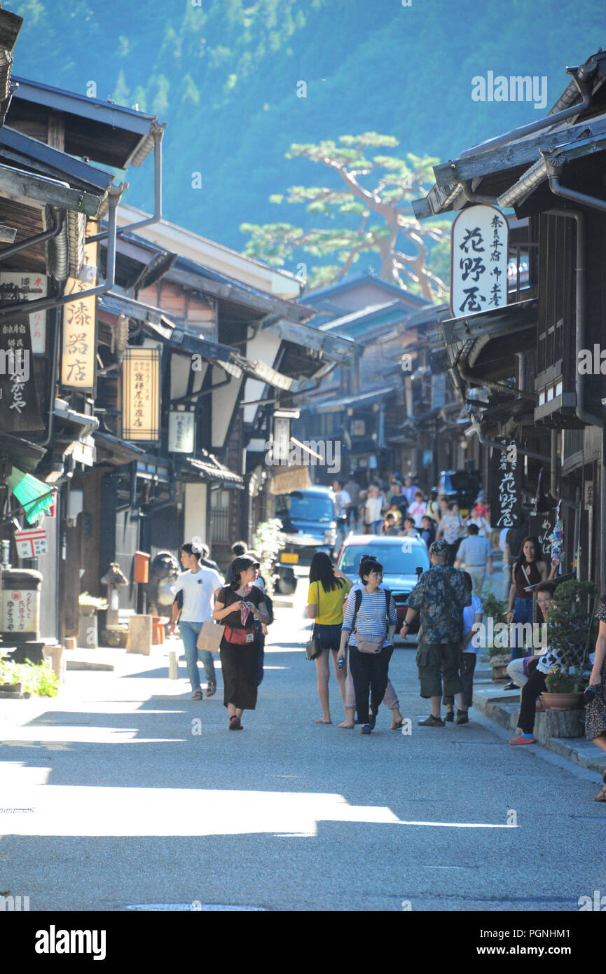 The japanese People At Narai-Juku (奈良井宿) Japan Stock Photo - Alamy