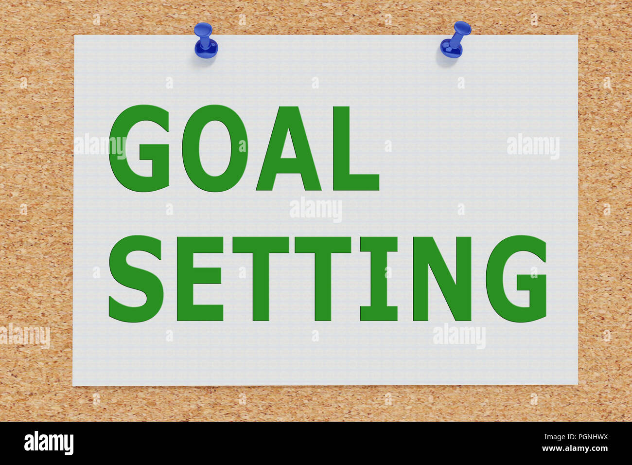 3D illustration of GOAL SETTING on cork board Stock Photo - Alamy