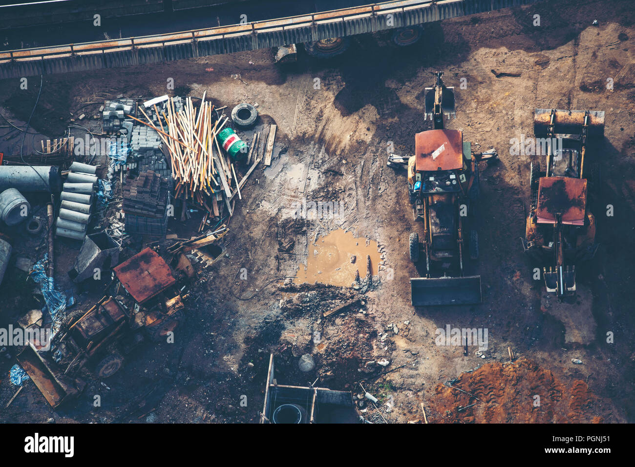 top view of construction site Stock Photo - Alamy