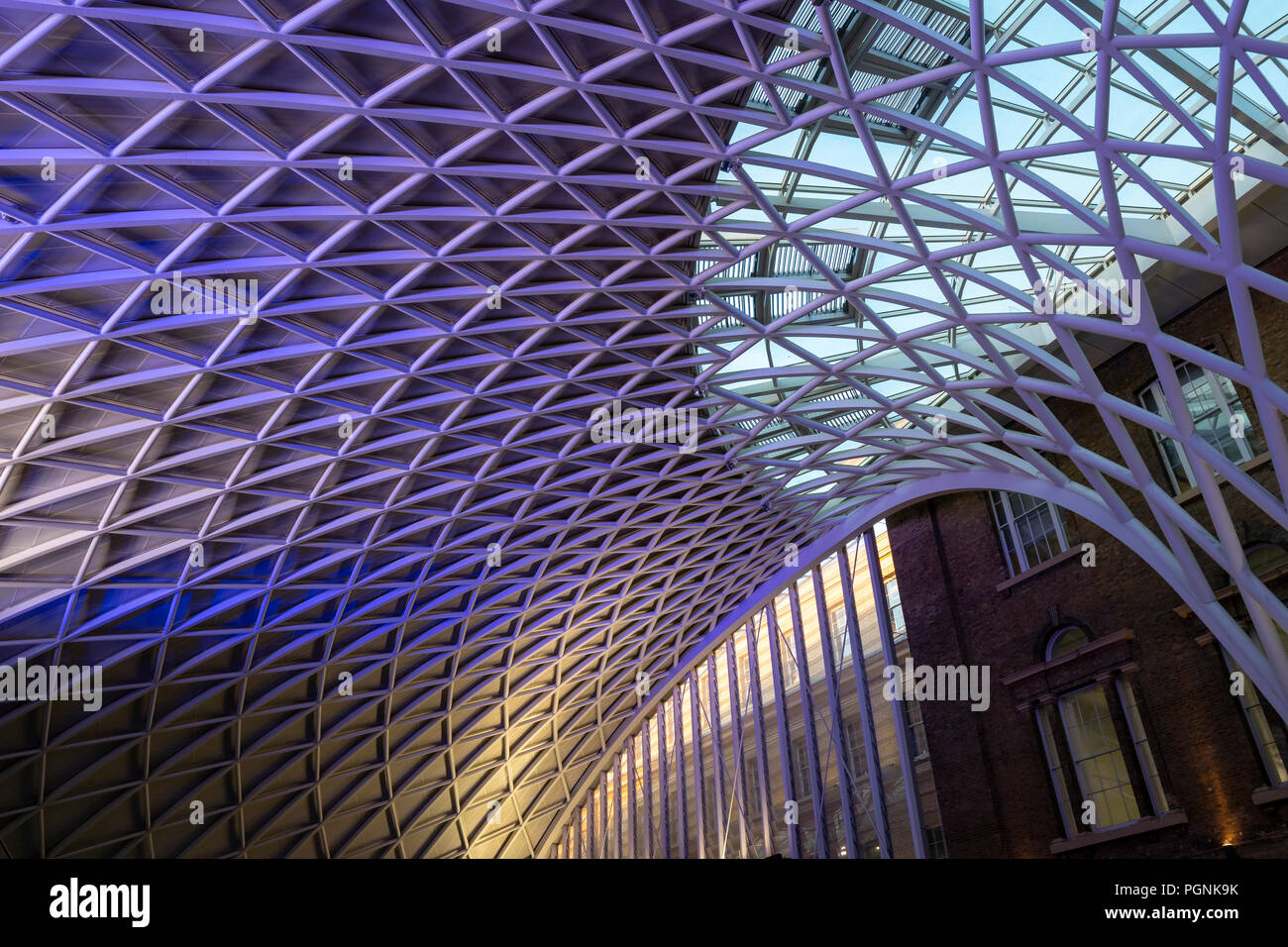 London Kings Cross Station Concourse Roof, London, England. Designed by ...