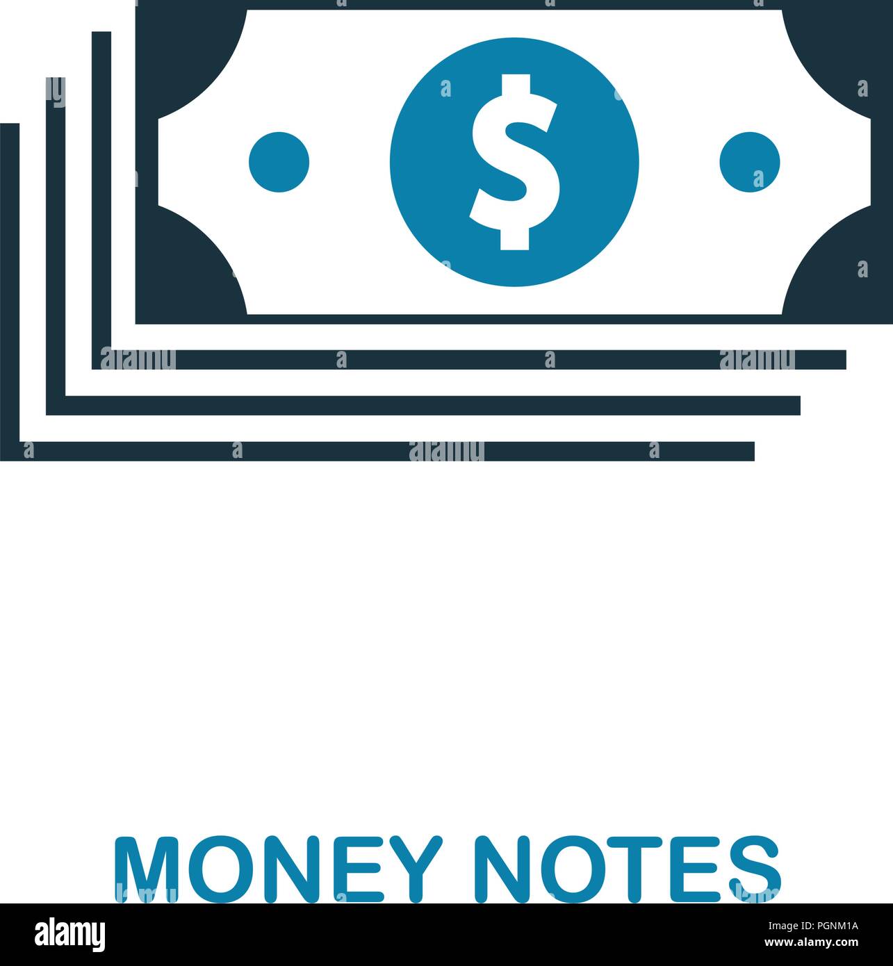 Money Notes creative icon. Simple element illustration. Money Notes ...