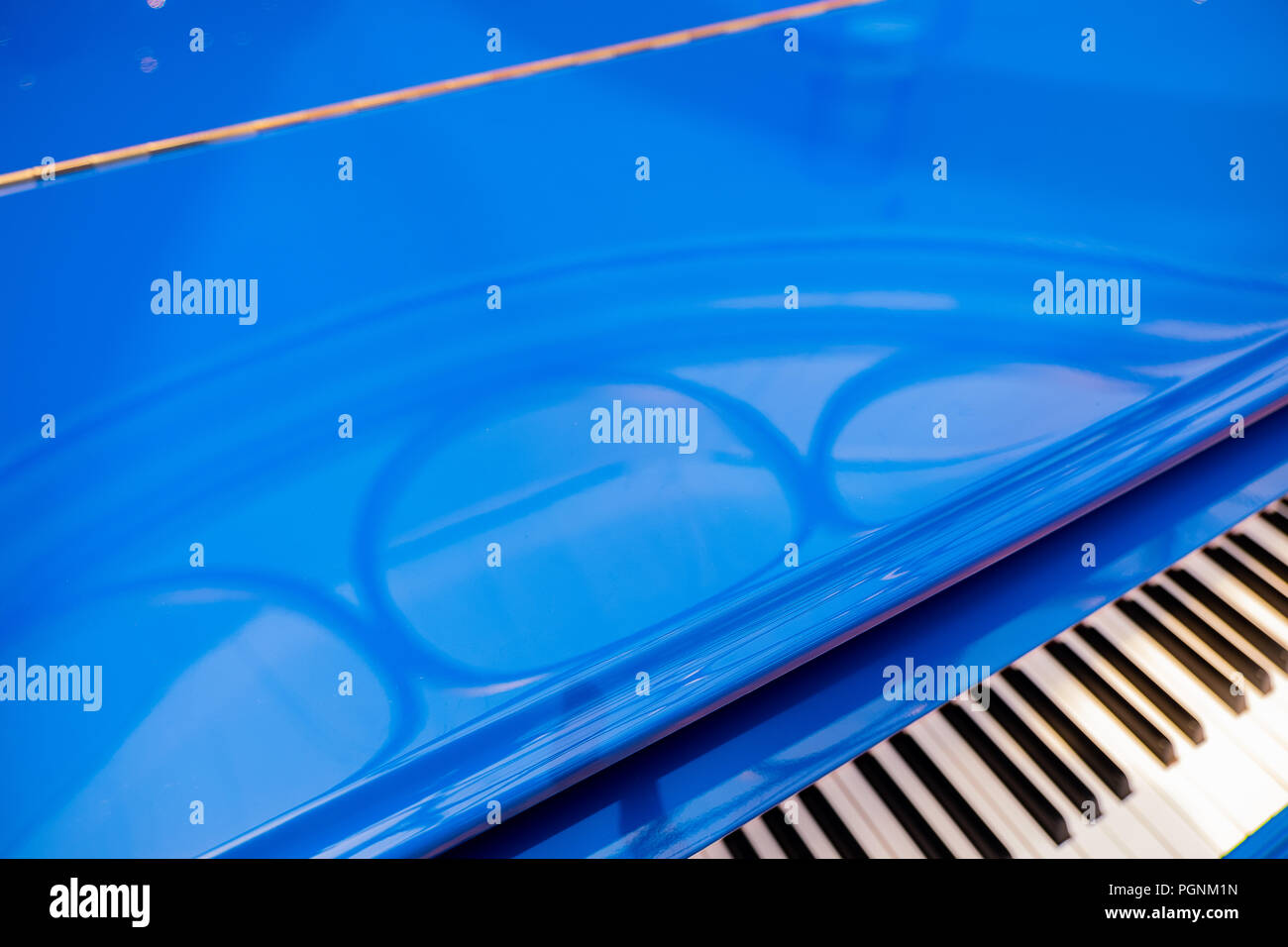 Bright Blue piano Stock Photo - Alamy