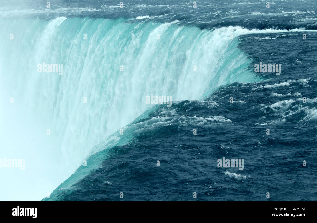 Niagara falls close up of the horseshoe waterfall in Ontario Canada as ...