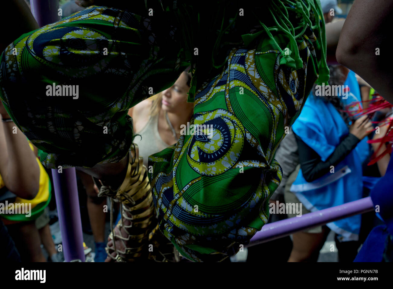 Revellers Dancing At Notting Hill Carnival 2018 London England Uk