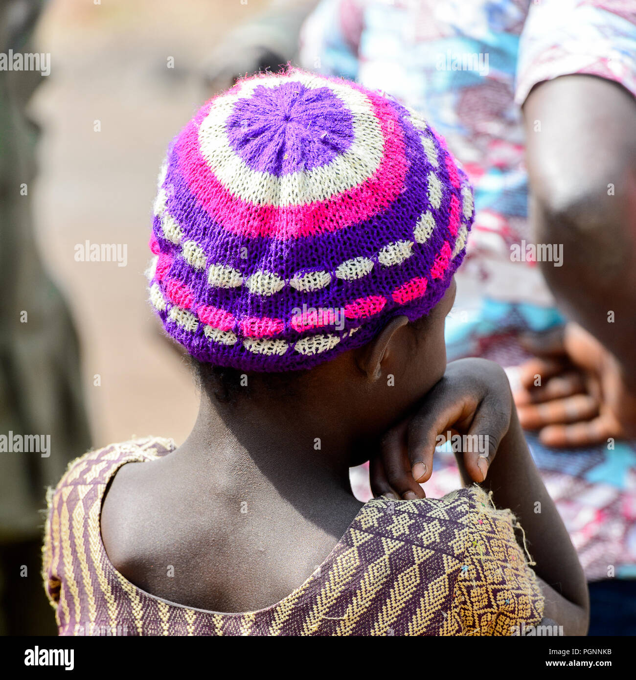 KARA REG., TOGO - JAN 14, 2017: Unidentified Konkomba little girl from ...