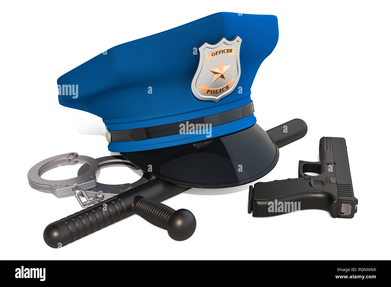 Police truncheon handcuffs hi-res stock photography and images - Alamy