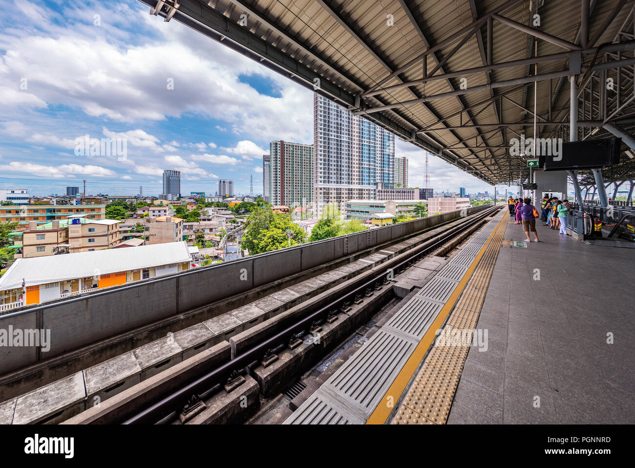 BANGKOK, THAILAND - JULY 04: This is Hua Mak station, an Airport Rail ...