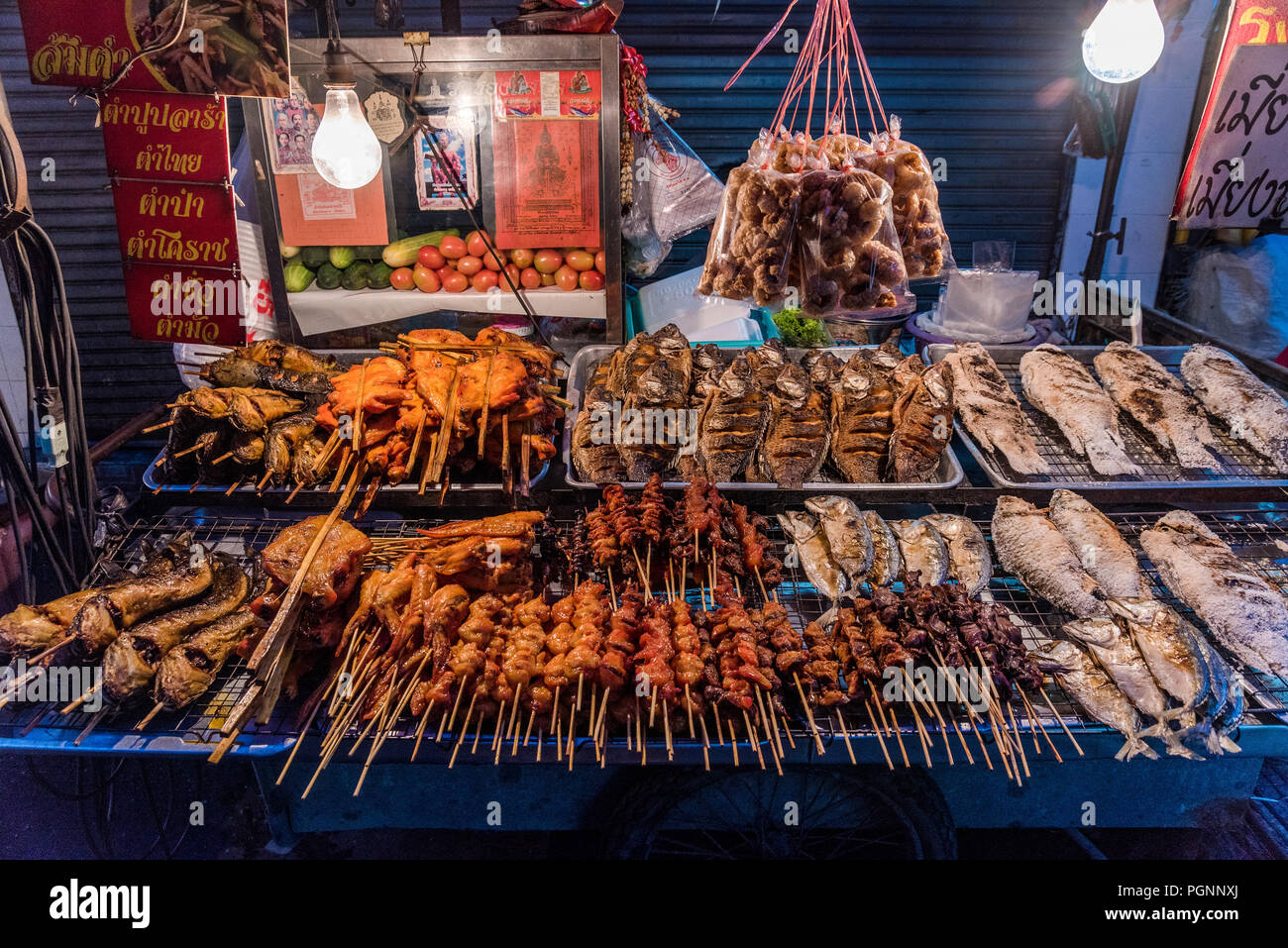 PATTAYA, THAILAND - JULY 07: This is a traditional Thai street food ...
