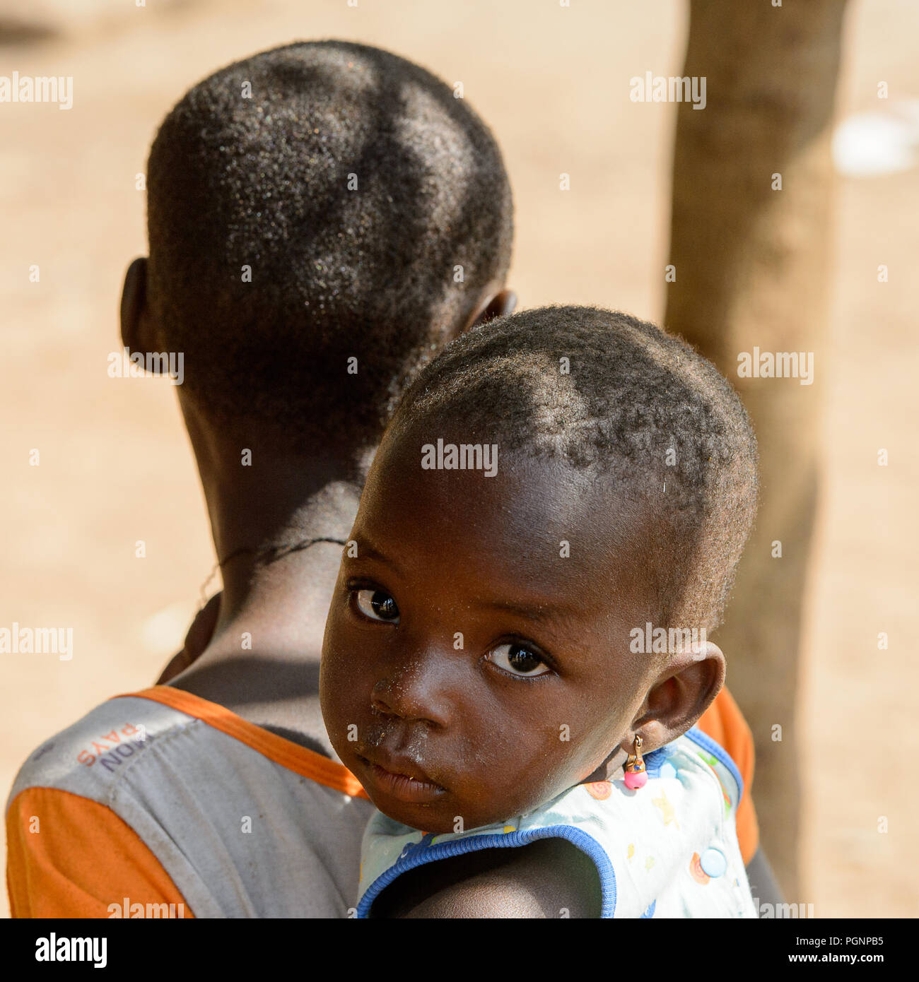 GHANI, GHANA - JAN 14, 2017: Unidentified Ghanaian little girl is ...