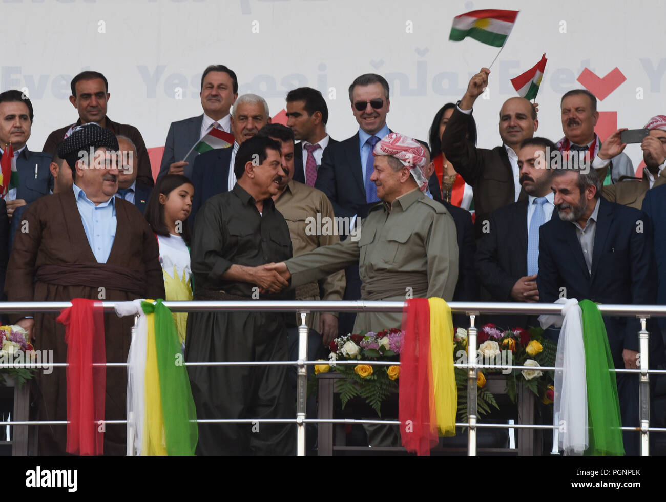 September 22, 2017 - Erbil, Kurdistan: Kurdish leader Masoud Barzani ...