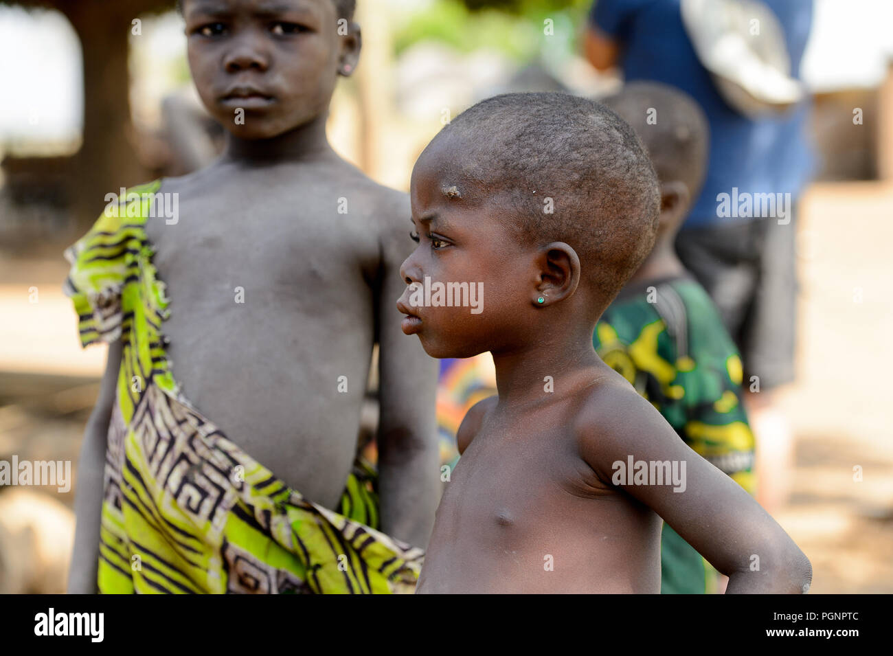 GHANI, GHANA - JAN 14, 2017: Unidentified Ghanaian little girl in one ...