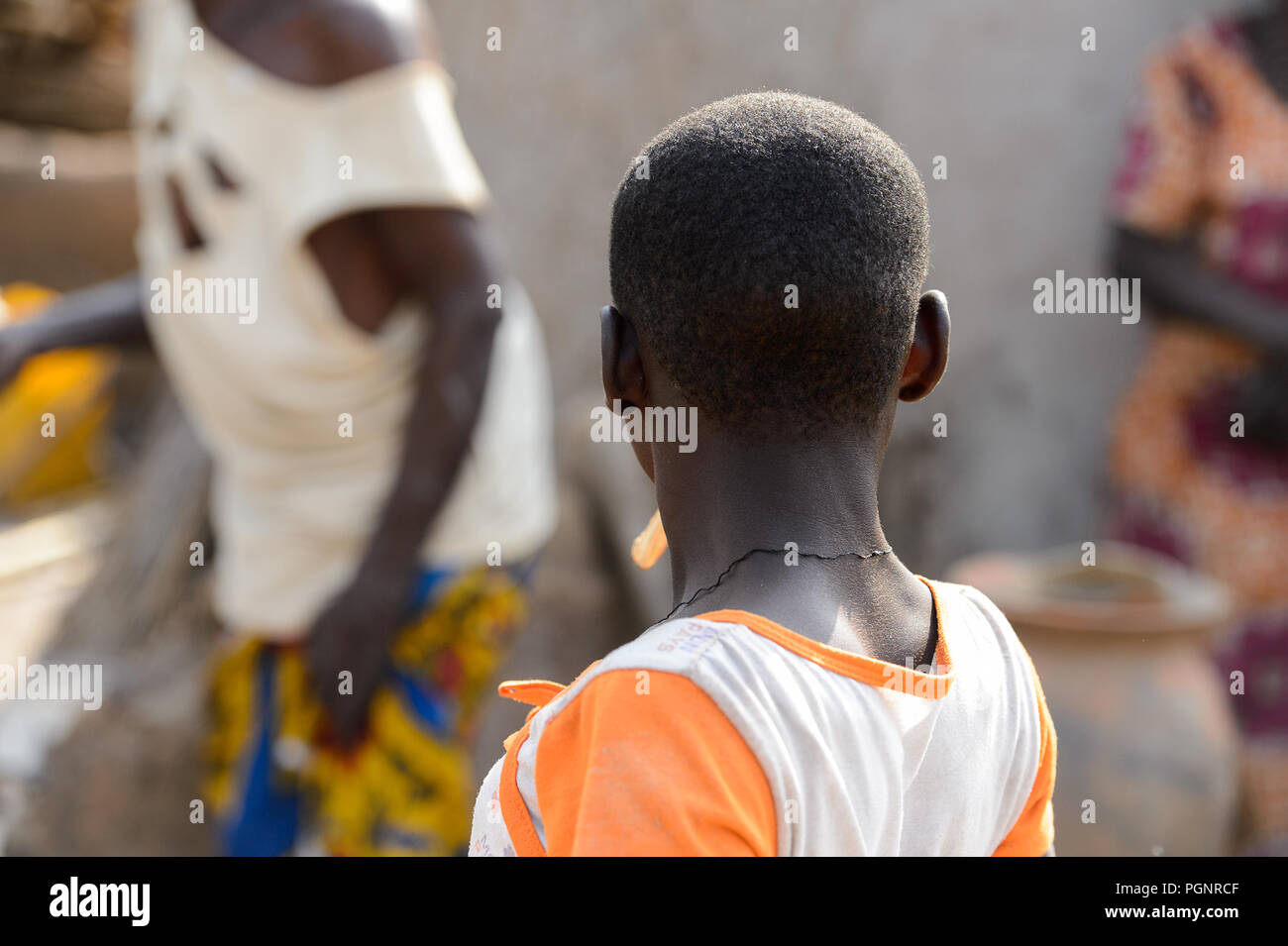 GHANI, GHANA - JAN 14, 2017: Unidentified Ghanaian man in white and ...
