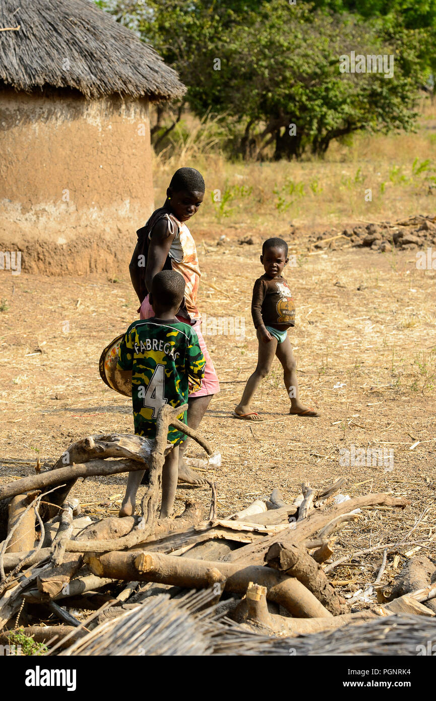 GHANI, GHANA - JAN 14, 2017: Unidentified Ghanaian woman walks with a ...